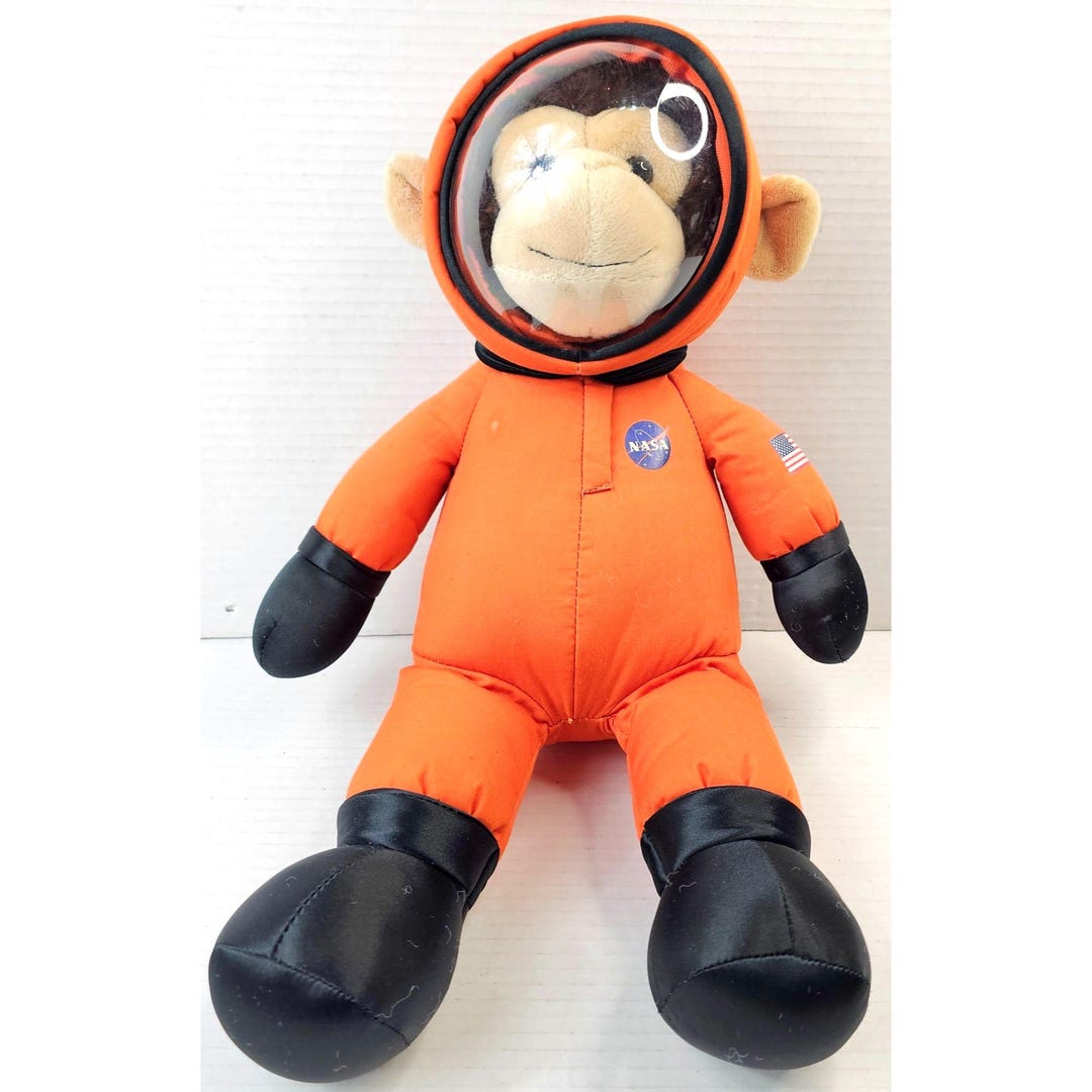 Smithsonian Institution NASA Spacesuit Monkey Plush Toy 2015 Orange ...