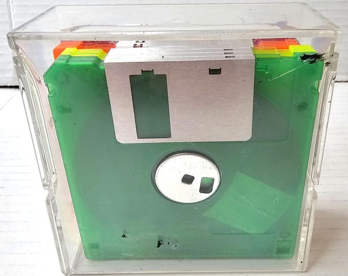 Vintage Imation 10-pack 3.5" Floppy Diskettes in Clear Plastic Case ...
