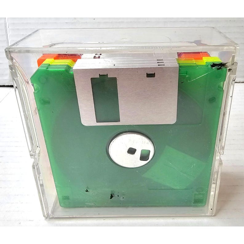 Vintage Imation 10-pack 3.5 Floppy Diskettes in Clear Plastic Case ...