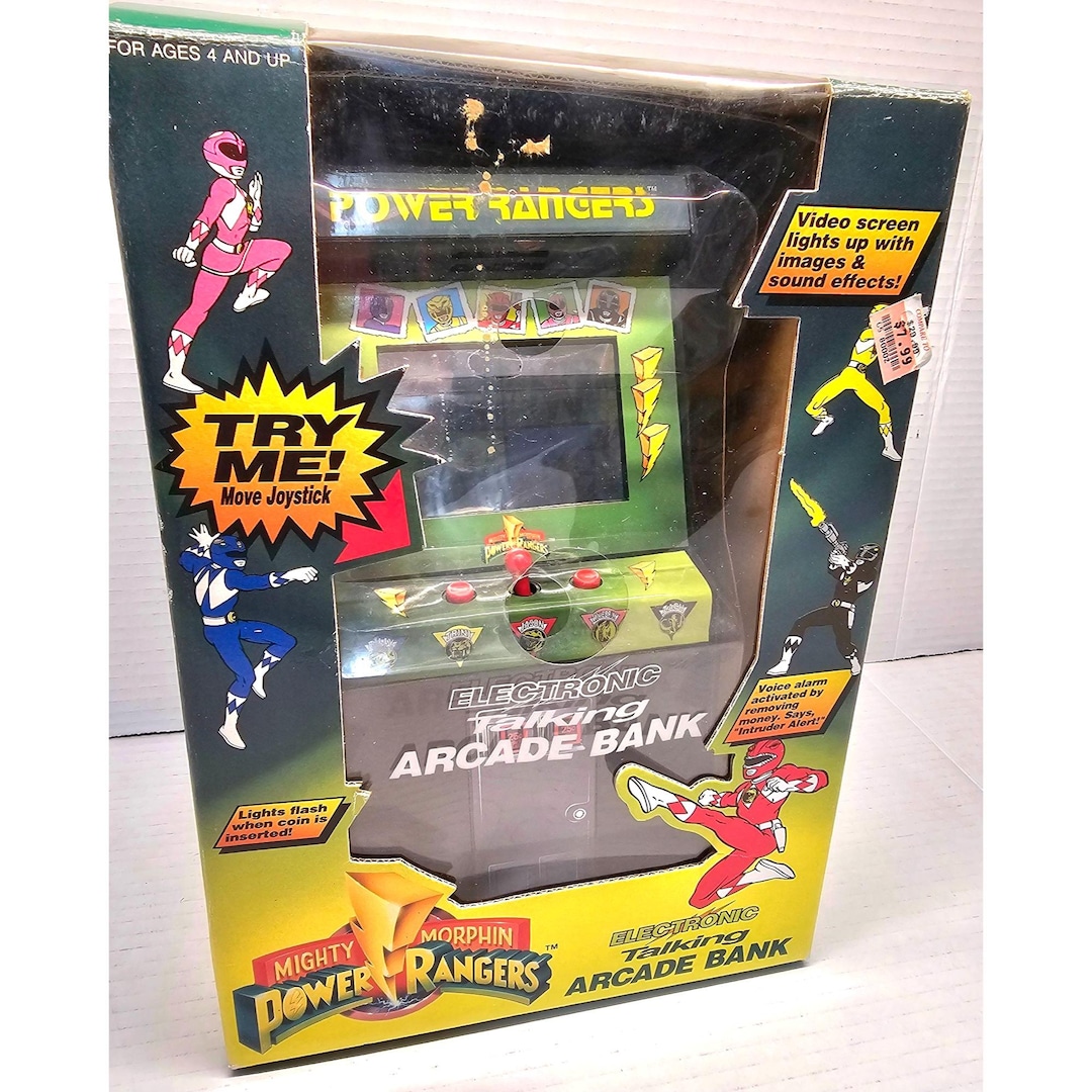 Vtg Mighty Morphin Power Rangers Electronic Talking Arcade Bank Toy - Etsy