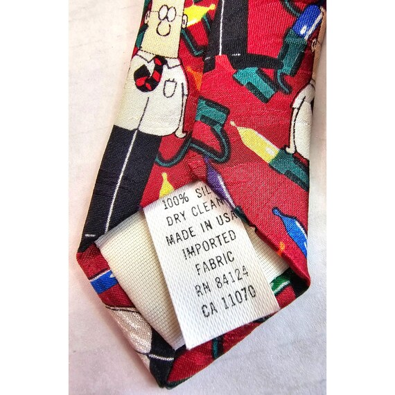 Vintage Dilbert Christmas Lights Silk Tie By RM Style… - Gem