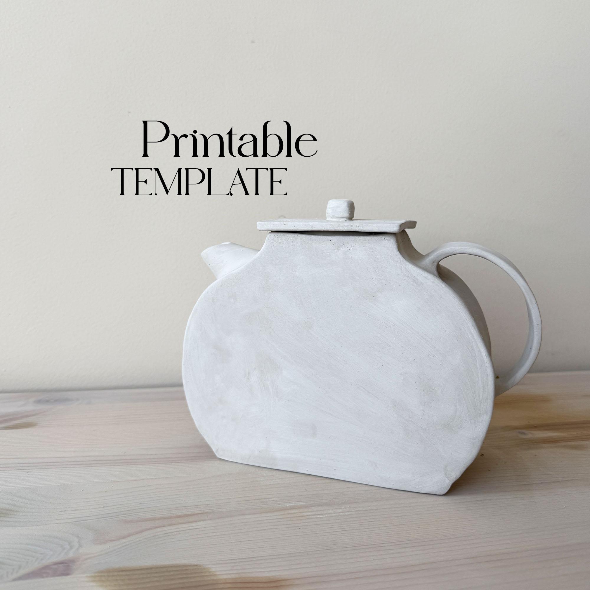 Slab Building Teapot Template: DIY Ceramics Tool (PDF Pattern) - Etsy