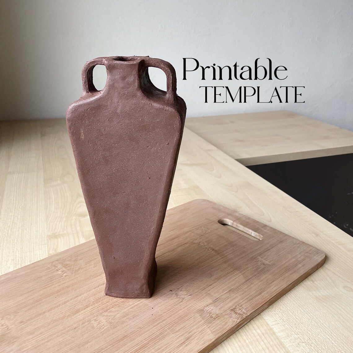 Classical Vase Template Ceramics Tools Slab Building Vessel Easy DIY ...