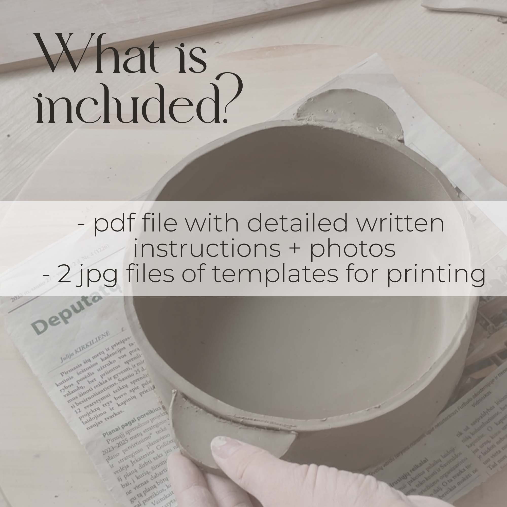 Circle Baking Dish Template Ceramics Tools Slab Building Oven Dish Easy ...