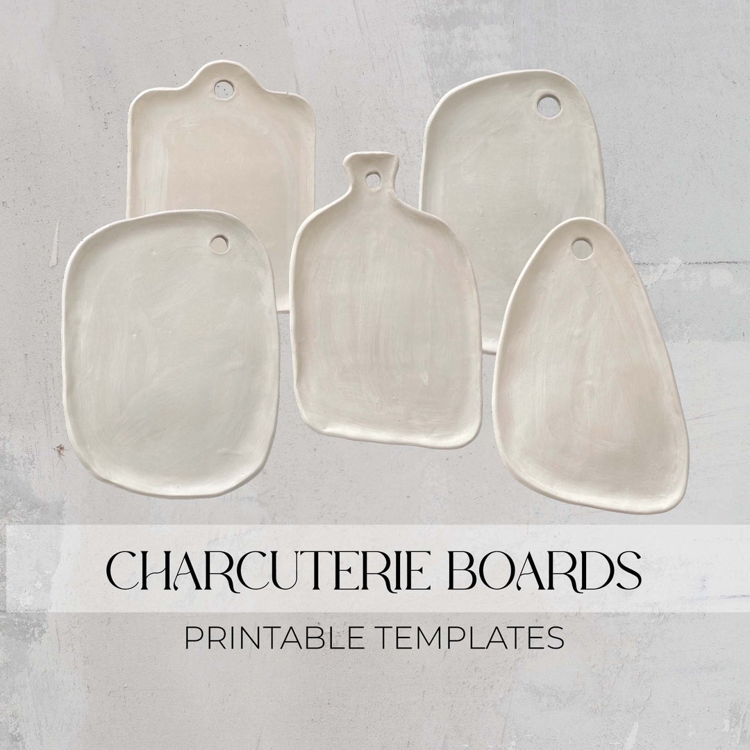 Charcuterie Board Templates: DIY Ceramic Dishes Tutorial (PDF Download ...