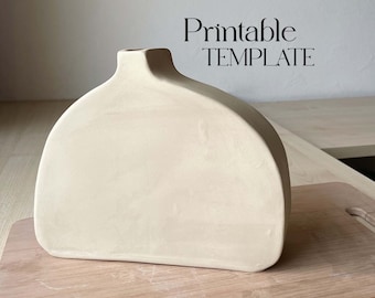 Classical Vase Template Ceramics Tools Slab Building Vessel Easy DIY Ceramic Vase Pottery ...