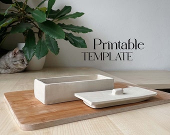 Basket Template Ceramics Tools Slab Building Box Easy DIY Ceramic Pot ...