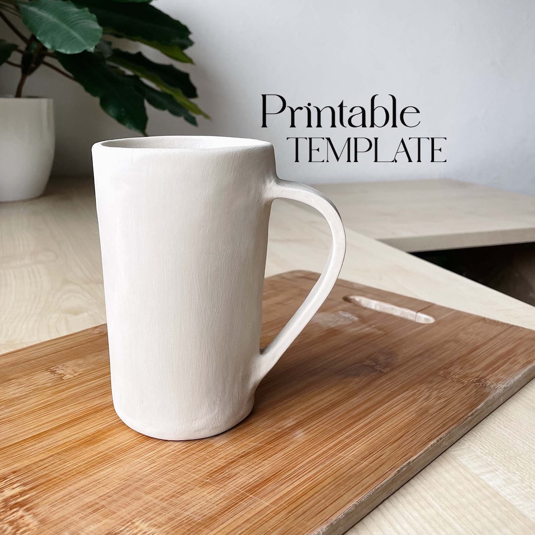 Ceramic Flared Mug Template: DIY Pottery Slab Building Tutorial (PDF ...