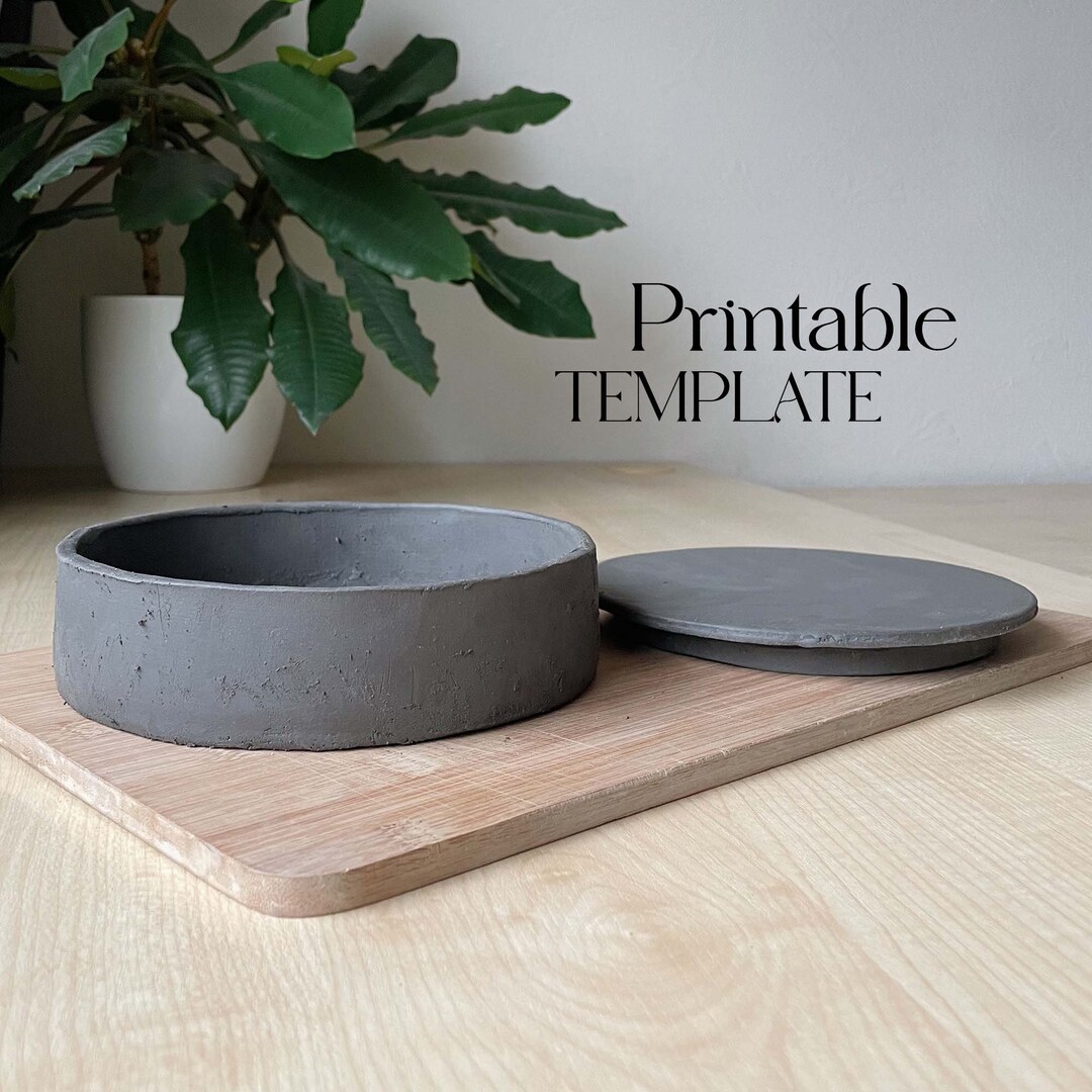 Circle Box Template | Ceramics Tools | Slab Building Lidded Jar | Easy ...