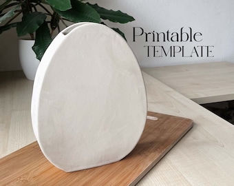 Classical Vase Template Ceramics Tools Slab Building Vessel Easy DIY ...