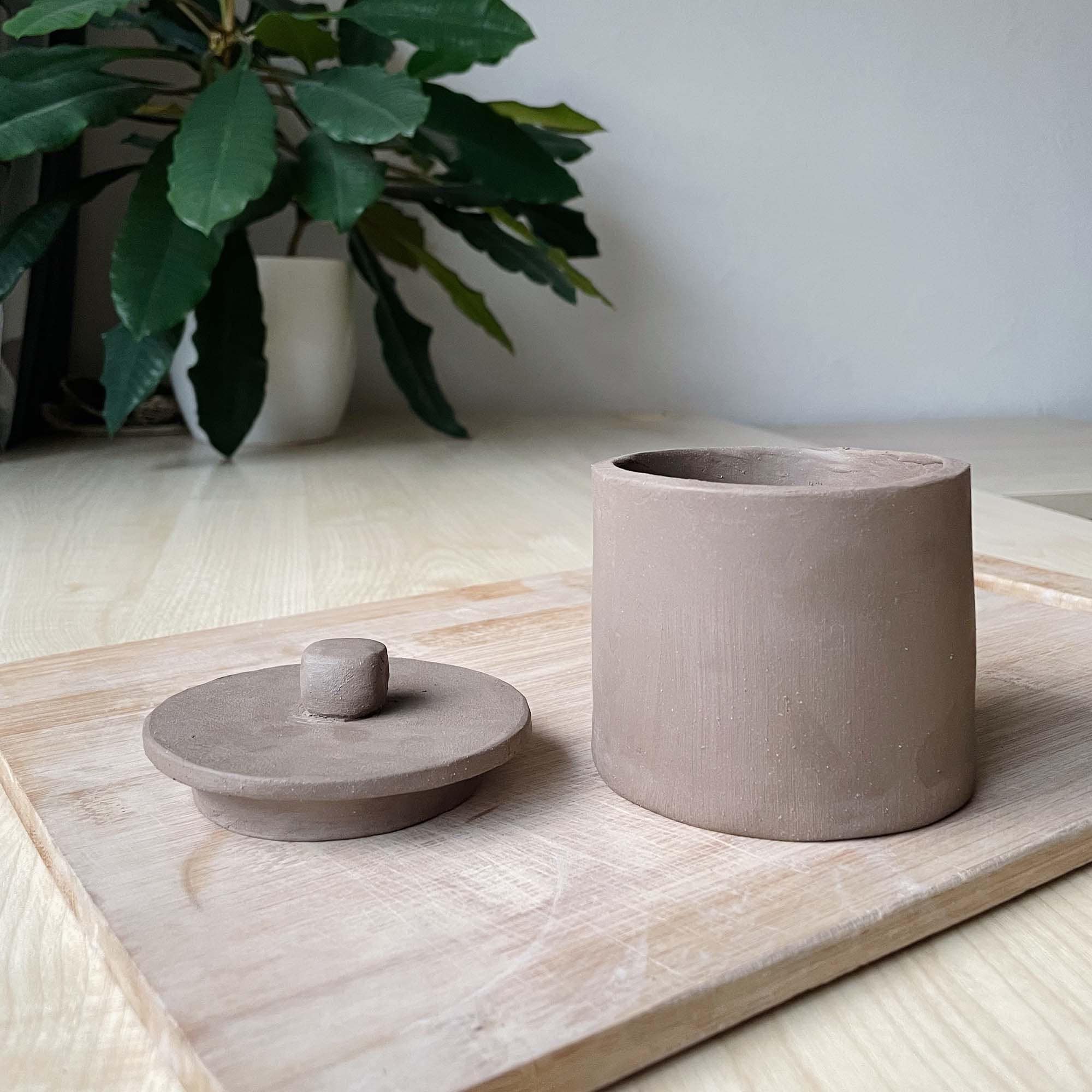 Lidded Box Template Ceramics Tools Slab Building Jar Easy DIY Ceramic ...