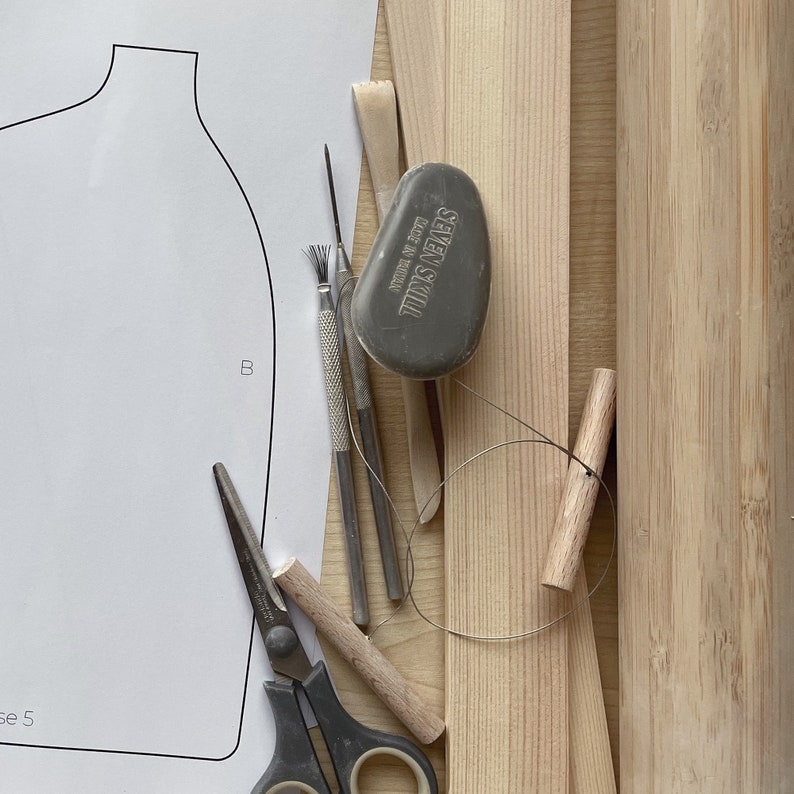 Pottery Vase Template Ceramics Tools Slab Building Vessel Easy DIY ...