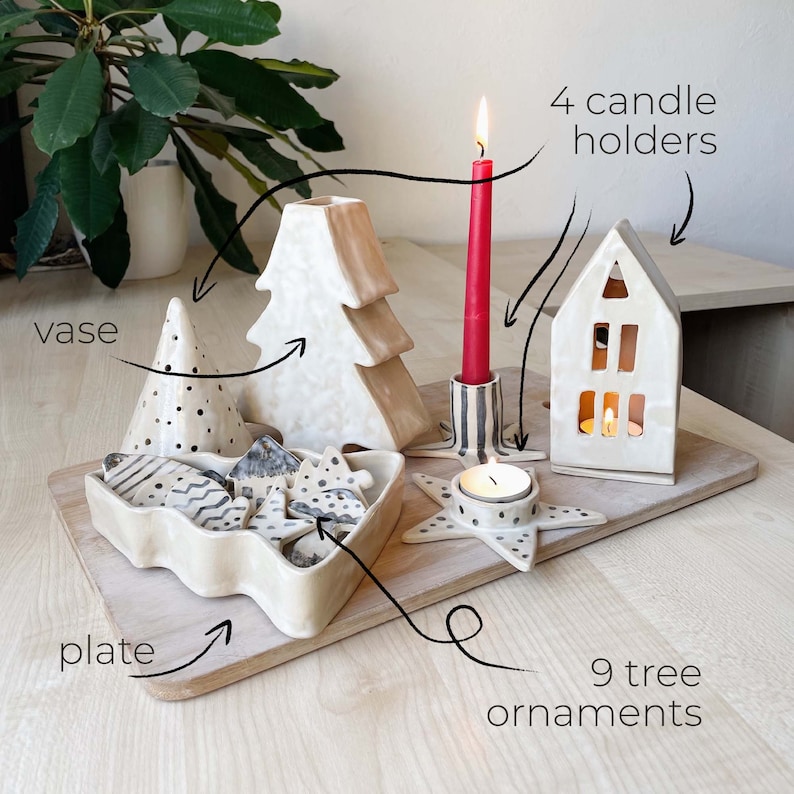 Christmas Pottery Projects: Slab Building Template Kit (digital ...