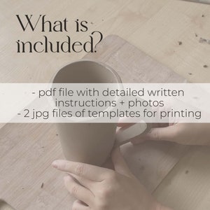 Ceramic Flared Mug Template: DIY Pottery Slab Building Tutorial (PDF ...