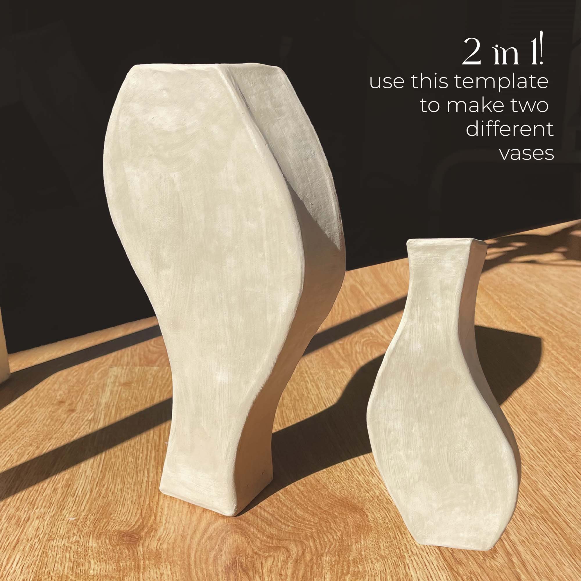 Pottery Vase Template Ceramics Tools Slab Building Vessel Easy DIY ...