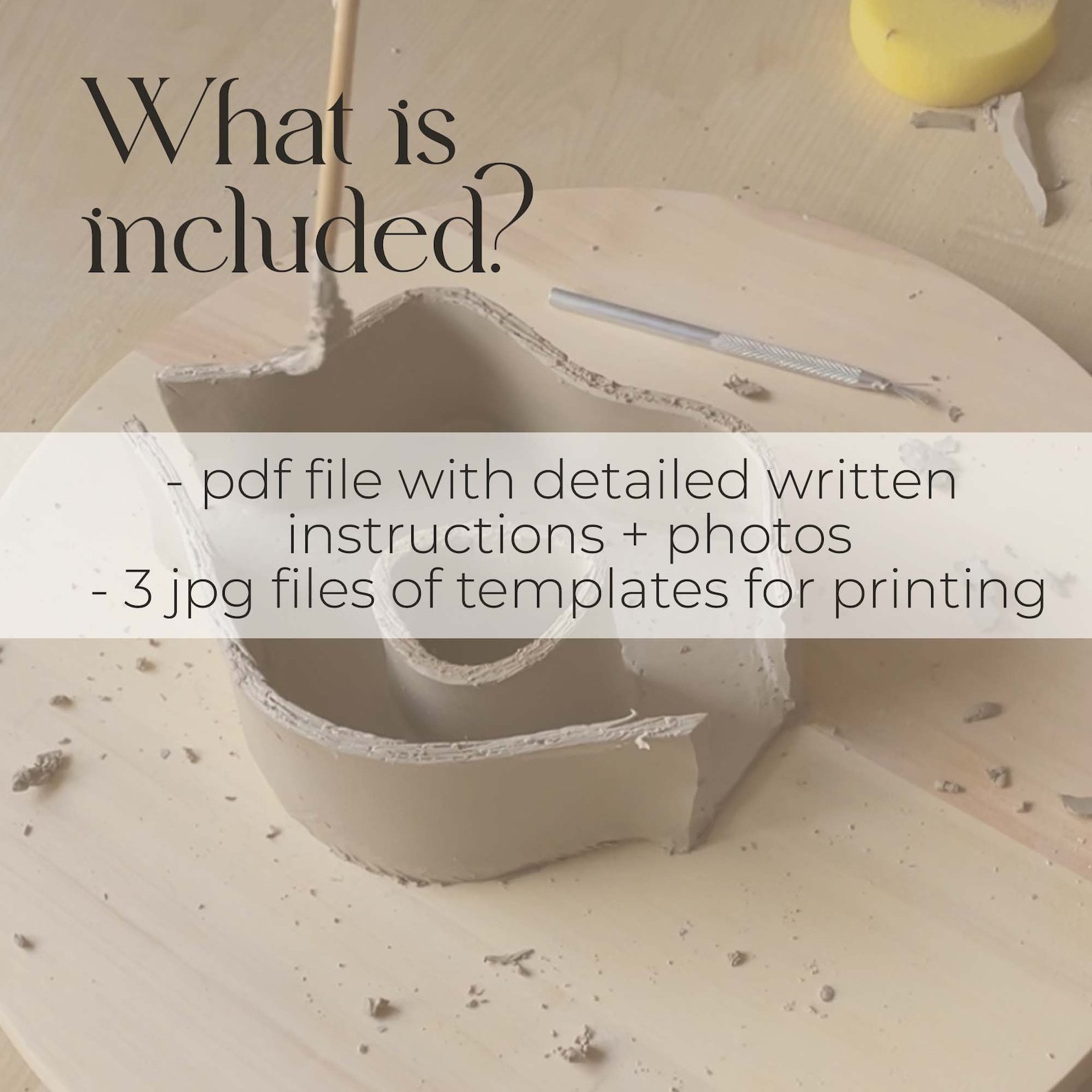 Pottery Vase Template Ceramics Tools Slab Building Vessel Easy DIY ...