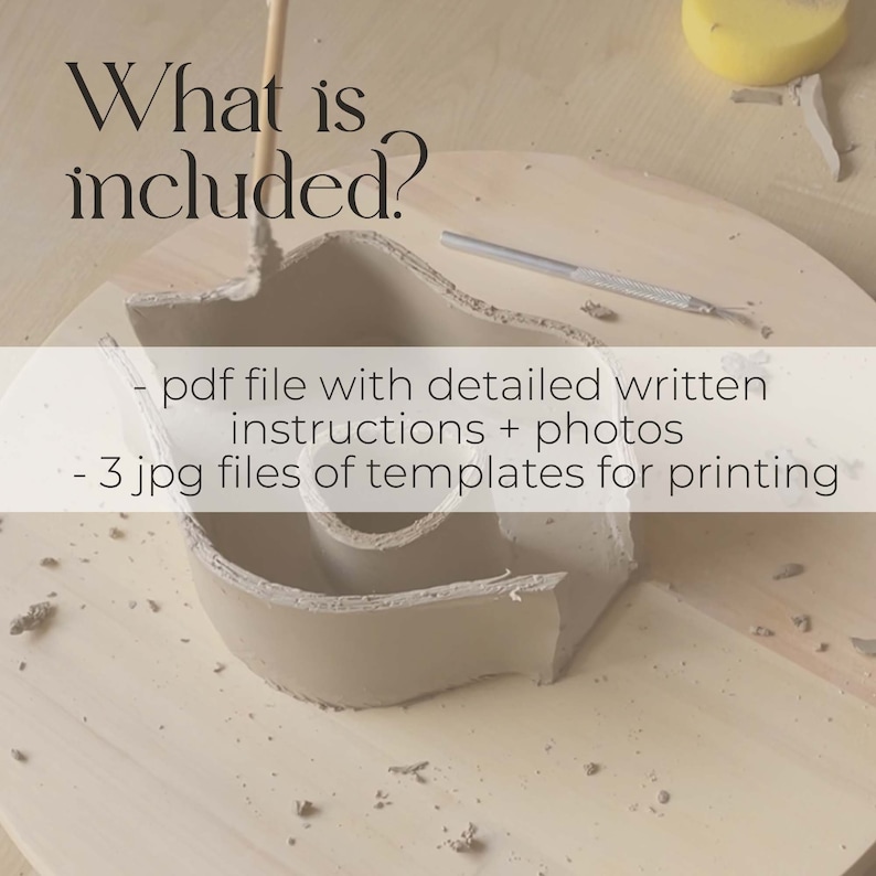 Pottery Vase Template Ceramics Tools Slab Building Vessel Easy DIY ...