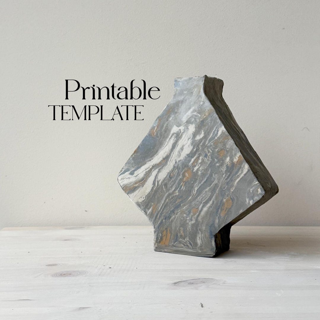 Triangular Vase Template: DIY Geometric Pottery (PDF Pattern) - Etsy