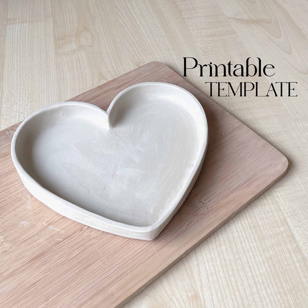 Heart Plate Template | Ceramics Tools | Valentine's Day Gift | Easy DIY ...