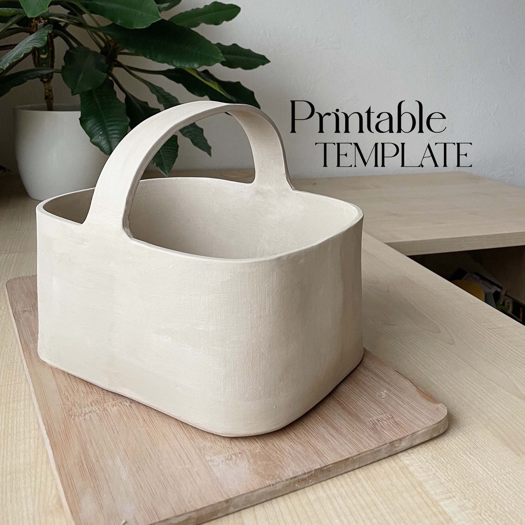 Ceramic Basket Template: DIY Pottery Slab Building (PDF Pattern) - Etsy