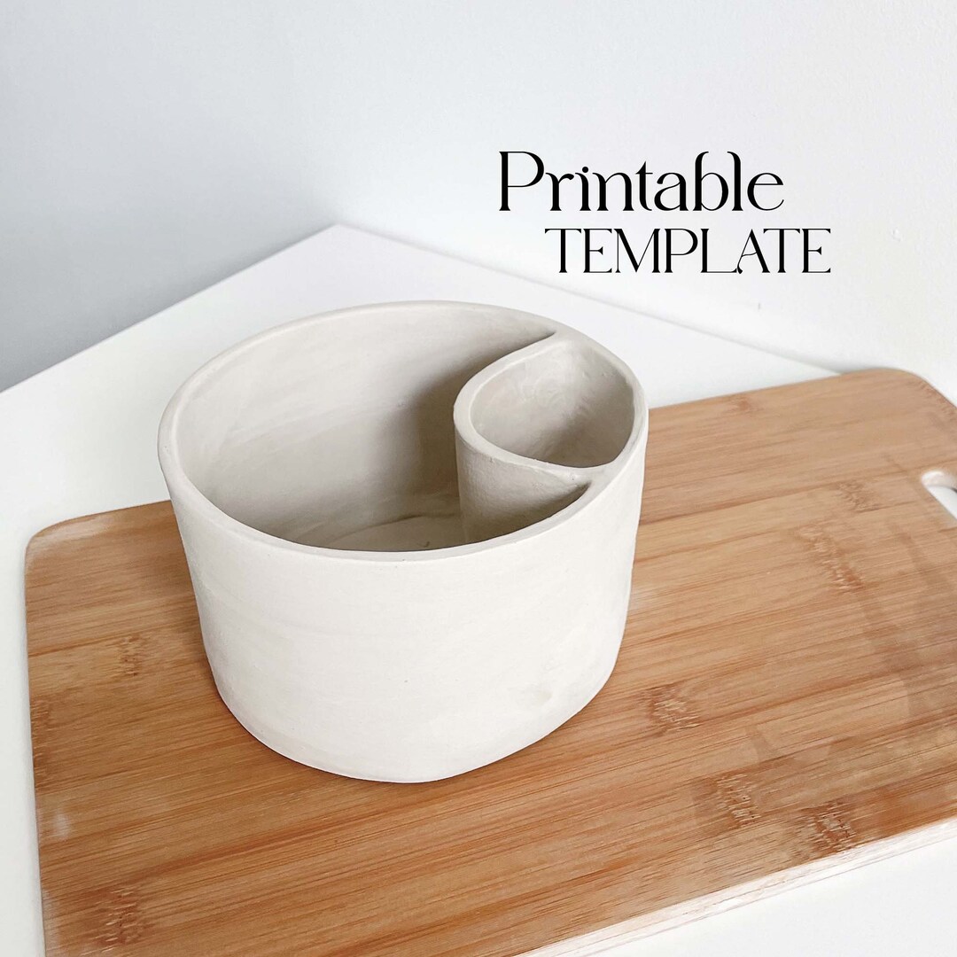 Chips and Dip Bowl Template | Ceramics Tools | Slab Building Soup and ...