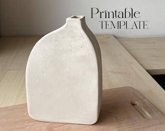 Classical Vase Template Ceramics Tools Slab Building Vessel Easy DIY ...