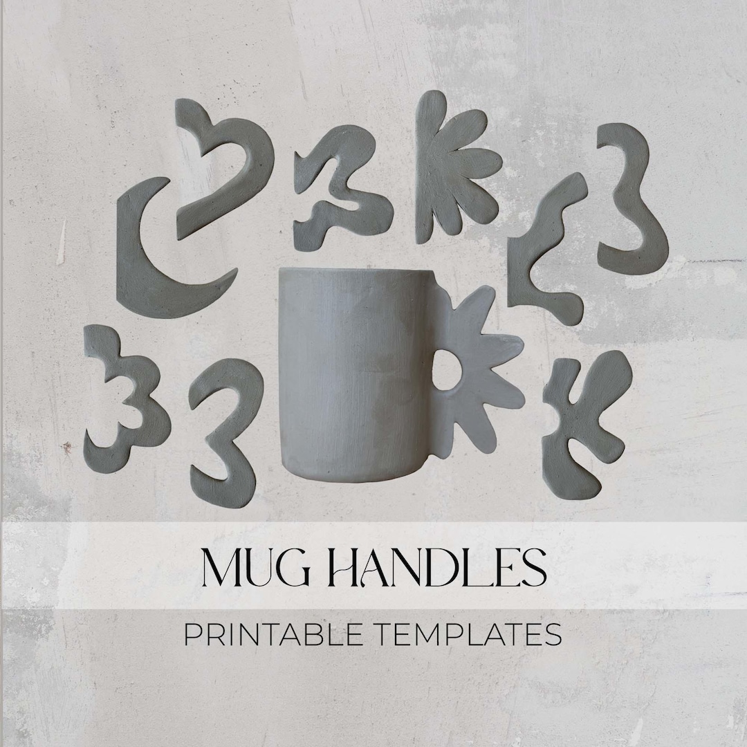 Fun Mug Handles Template | Ceramics Tools | Slab Building Cup Handles ...
