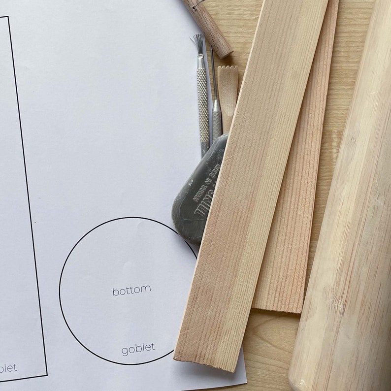 Goblet Template: DIY Slab Building Wine Glass (PDF Pattern) - Etsy