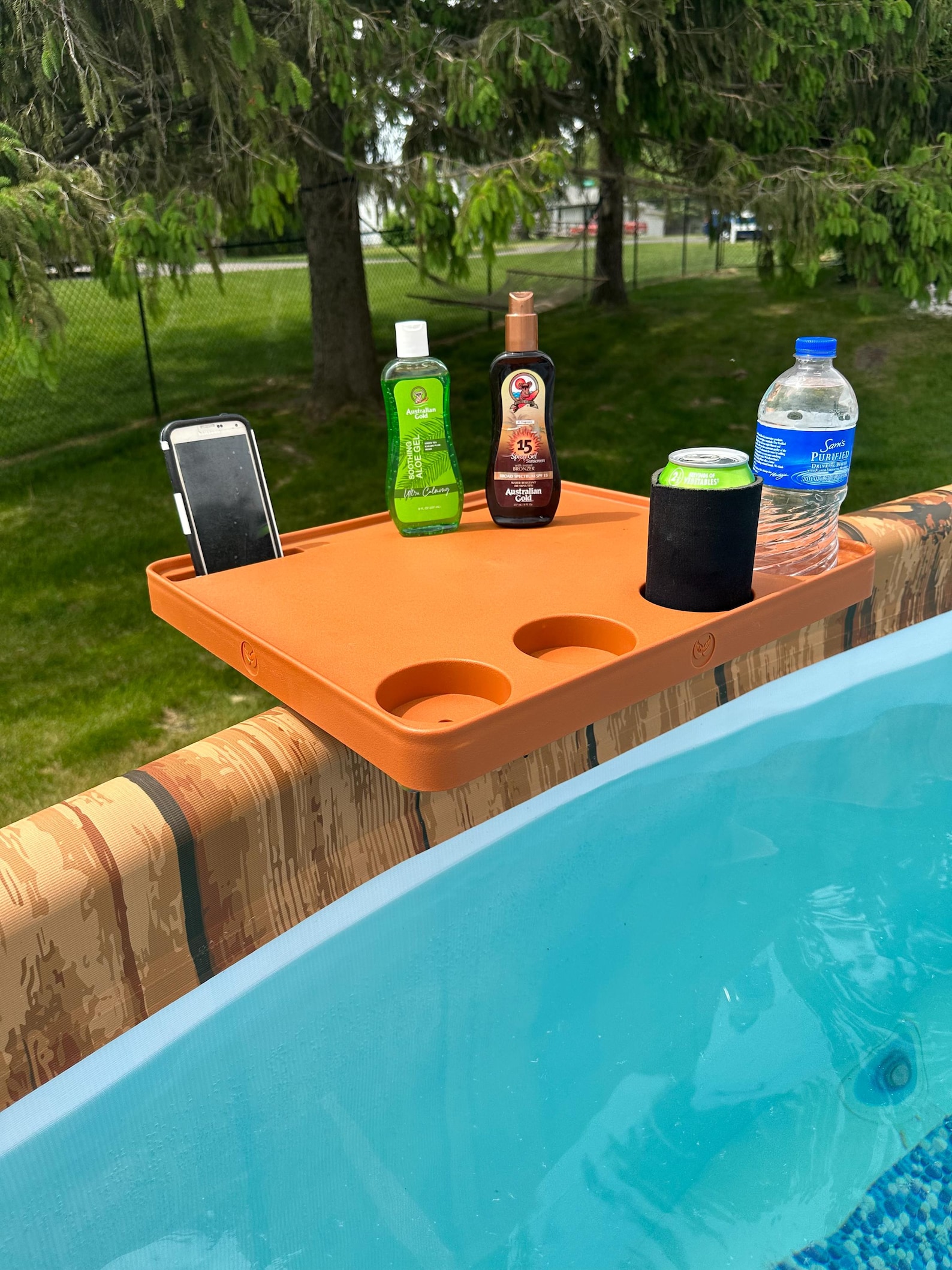 Adjustable Poolside Drink Tray, Above Ground Pool Table - Etsy