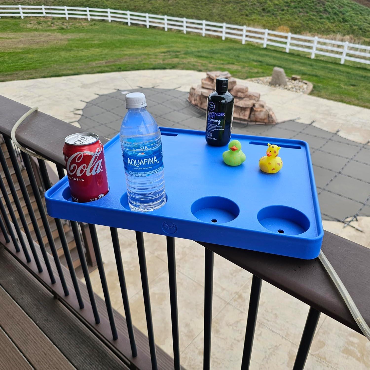 Adjustable Poolside Drink Tray, Above Ground Pool Table - Etsy