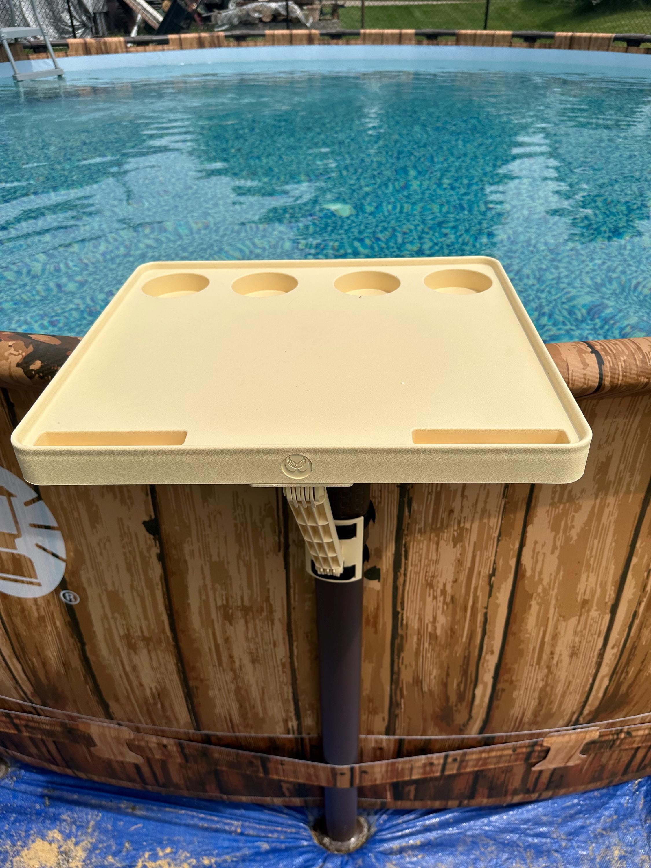Adjustable Poolside Drink Tray, Above Ground Pool Table - Etsy