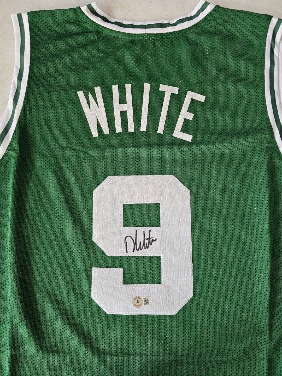 Derrick White Autographed/signed Jersey Beckett Sticker Boston - Etsy