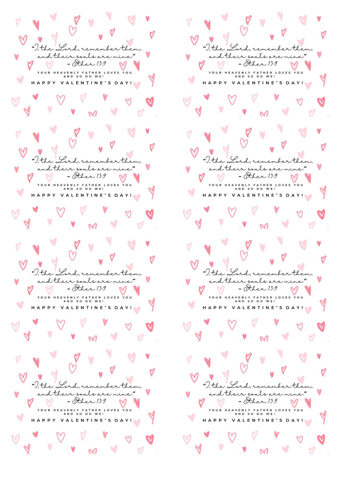 PRINTABLE Valentine’s Day Inspirational Gift Tags | Young Women, LDS ...