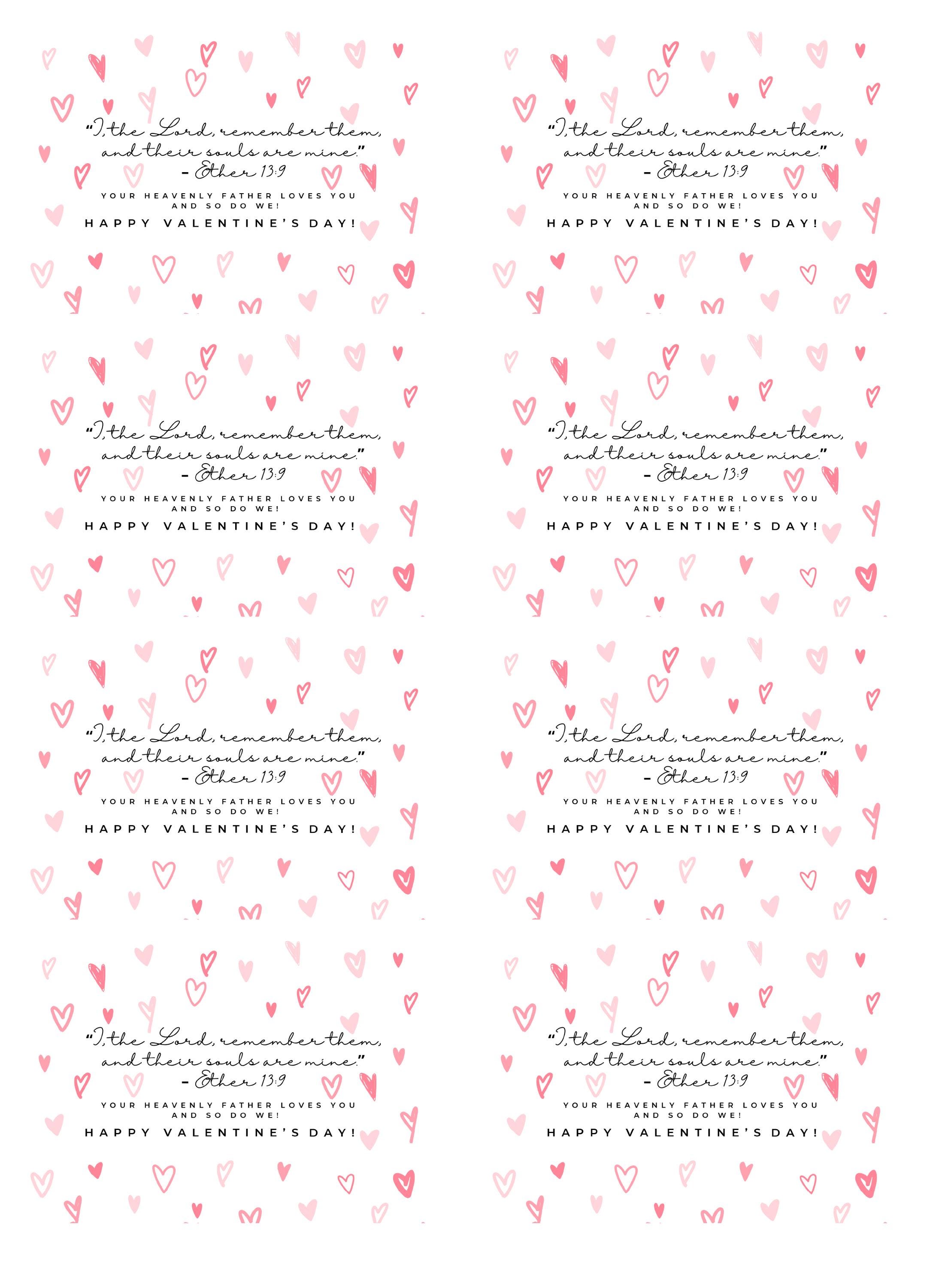 PRINTABLE Valentine’s Day Inspirational Gift Tags | Young Women, LDS ...