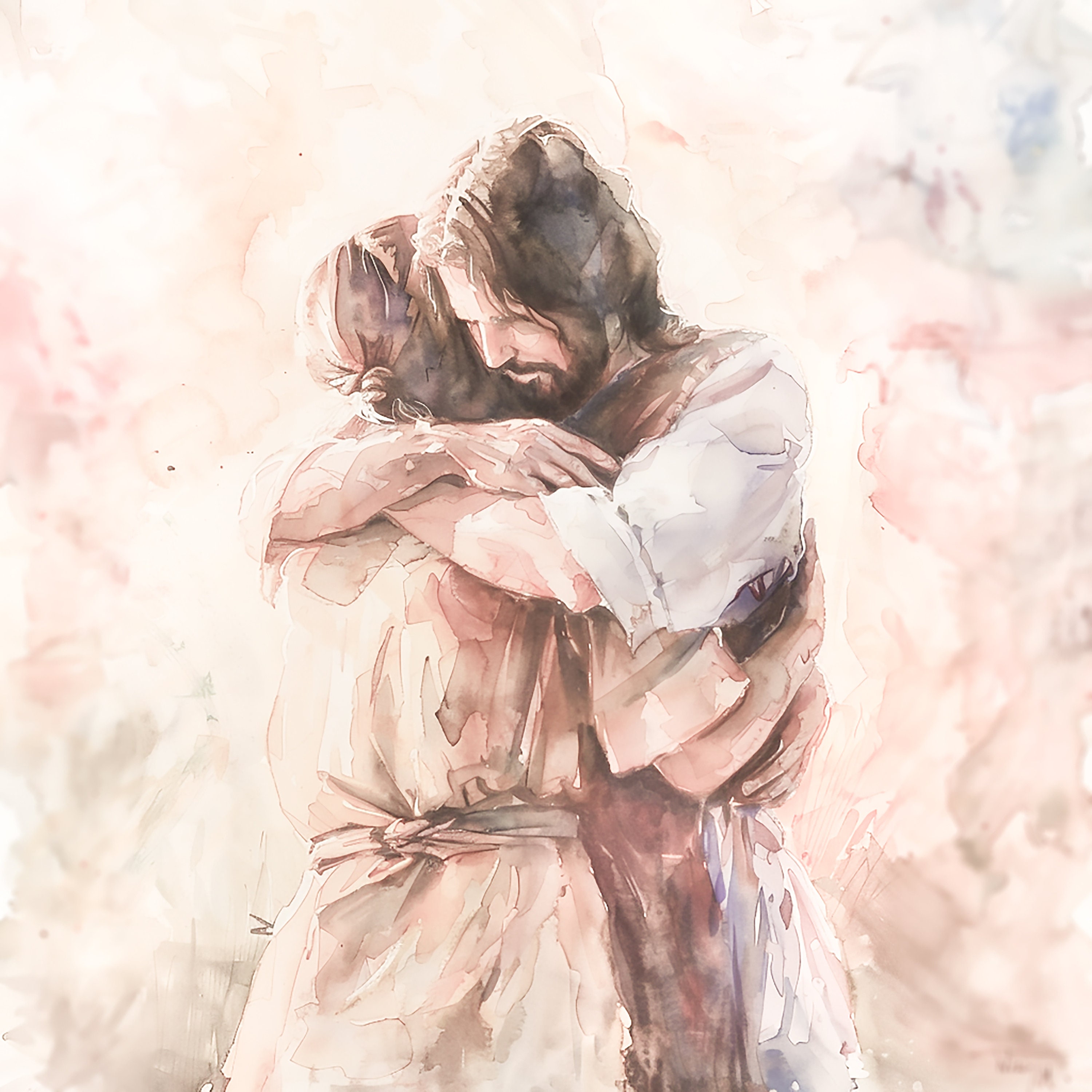 Jesus Christ 'divine Embrace' Print – Christian Art (digital Download ...