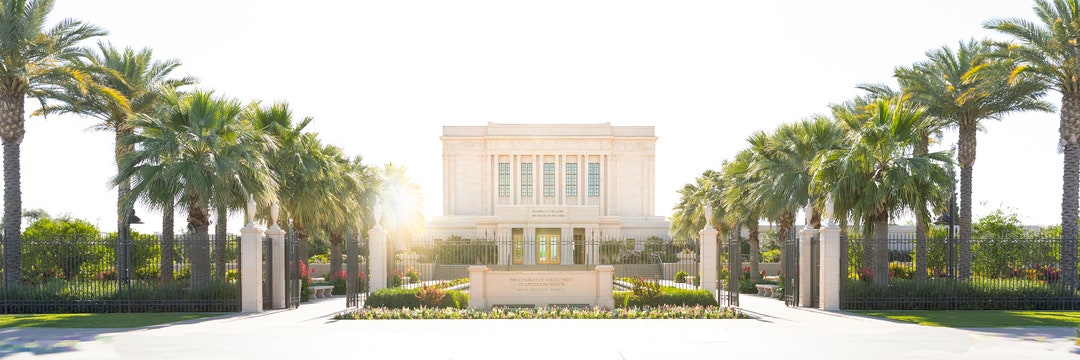 Mesa Arizona Temple "valiant Palms" LDS Fine Art Print, Canvas, Framed ...