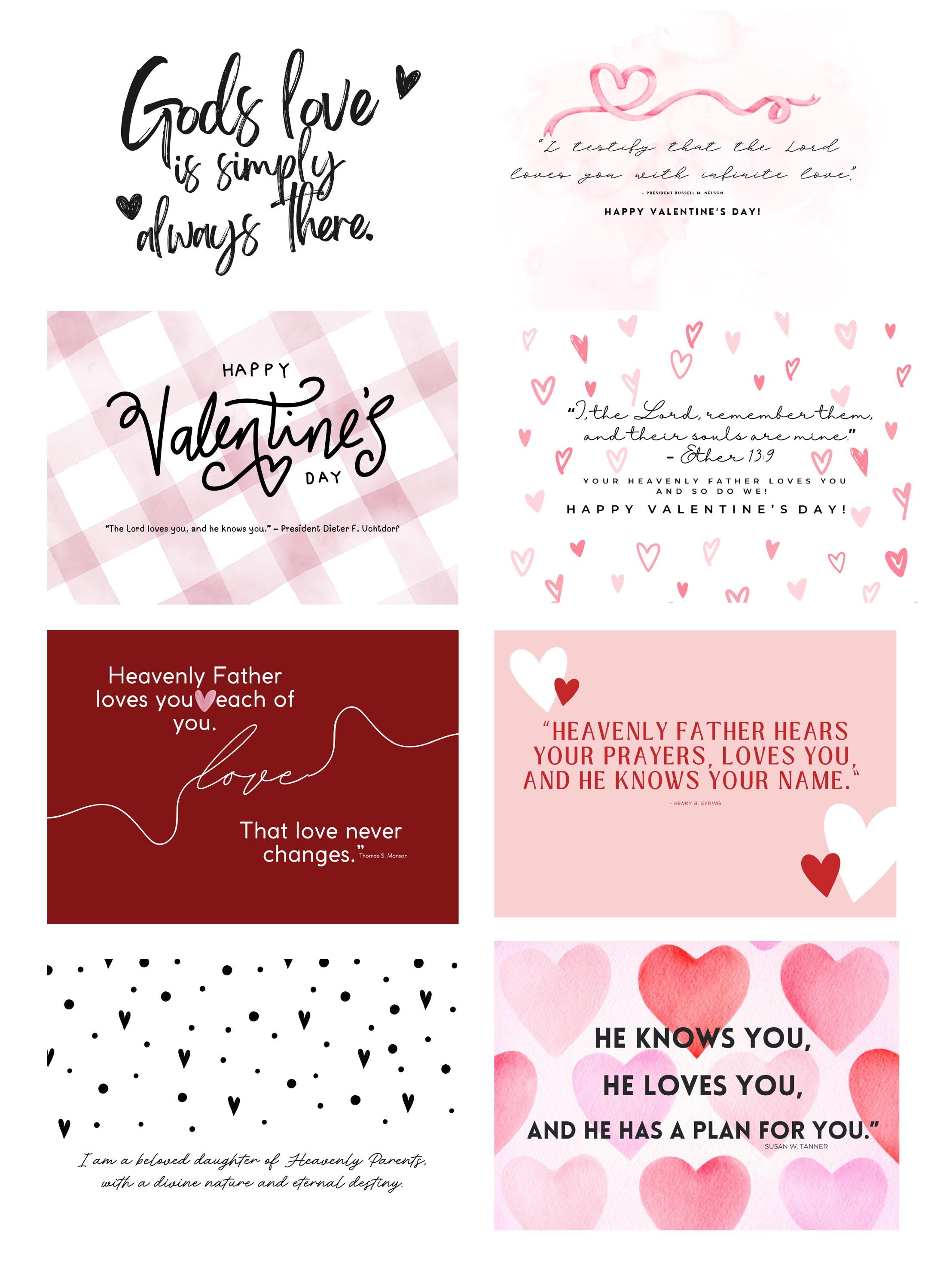 PRINTABLE Valentine’s Day Inspirational Gift Tags | Young Women, LDS ...