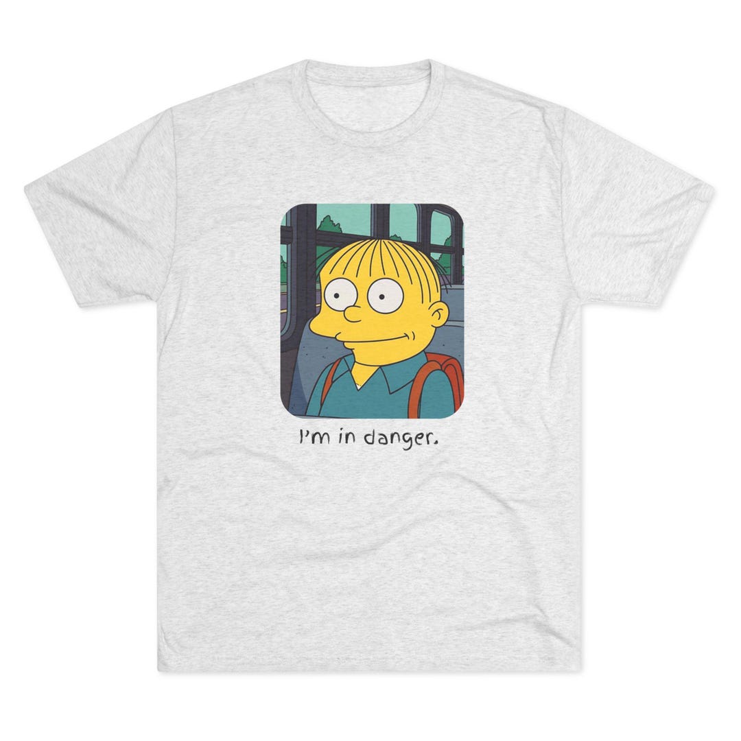 I'm in Danger Ralph Wiggum Illustration T-shirt | Cartoon Meme Tee - Etsy