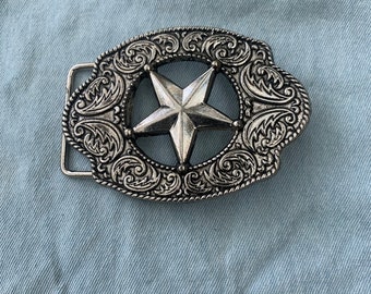 Old West Star Belt Buckle COWBOY Marshall Sheriff Western USA 3 1/8 ...