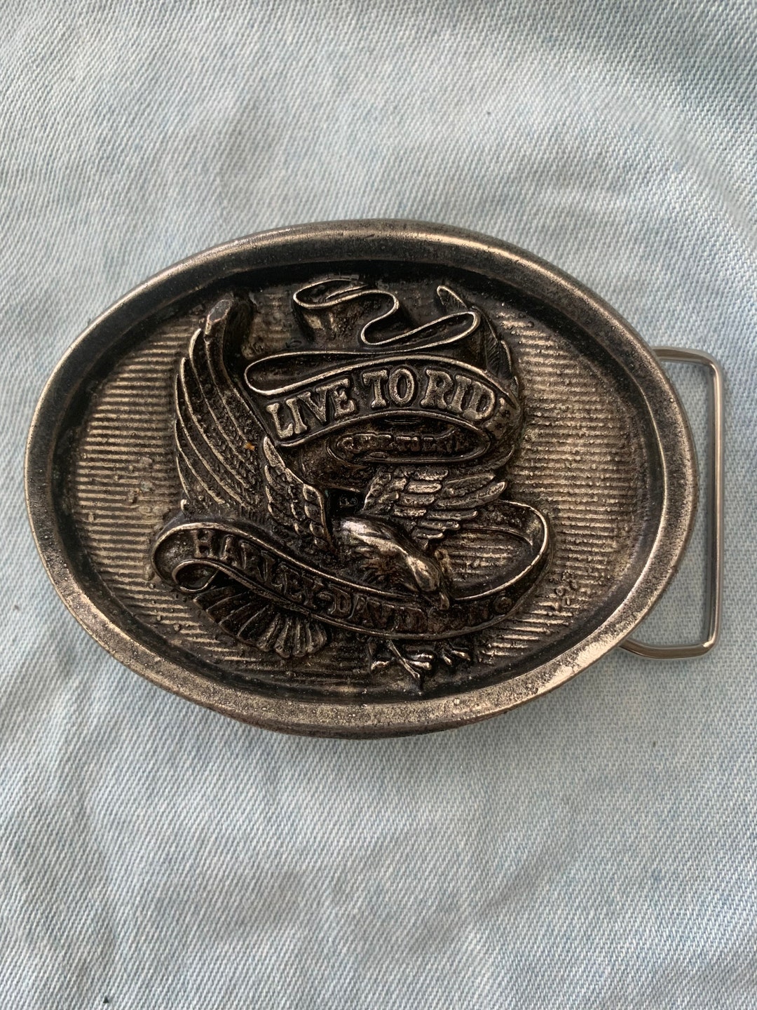 Belt Buckle Harley Davidson Live to Ride - Etsy