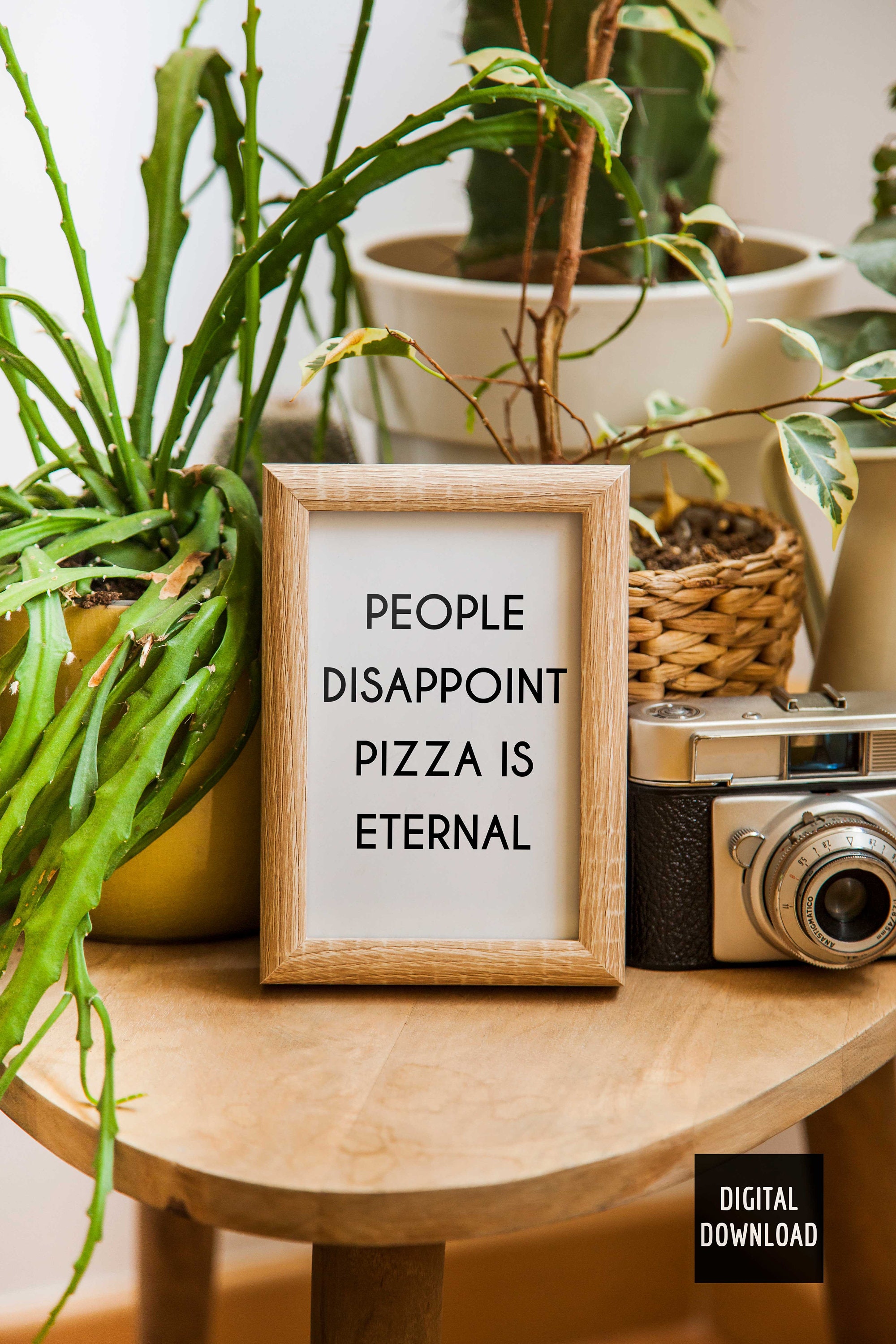 People Disappoint Pizza is Eternal, Wall Decor, Home Decor, Entryway ...