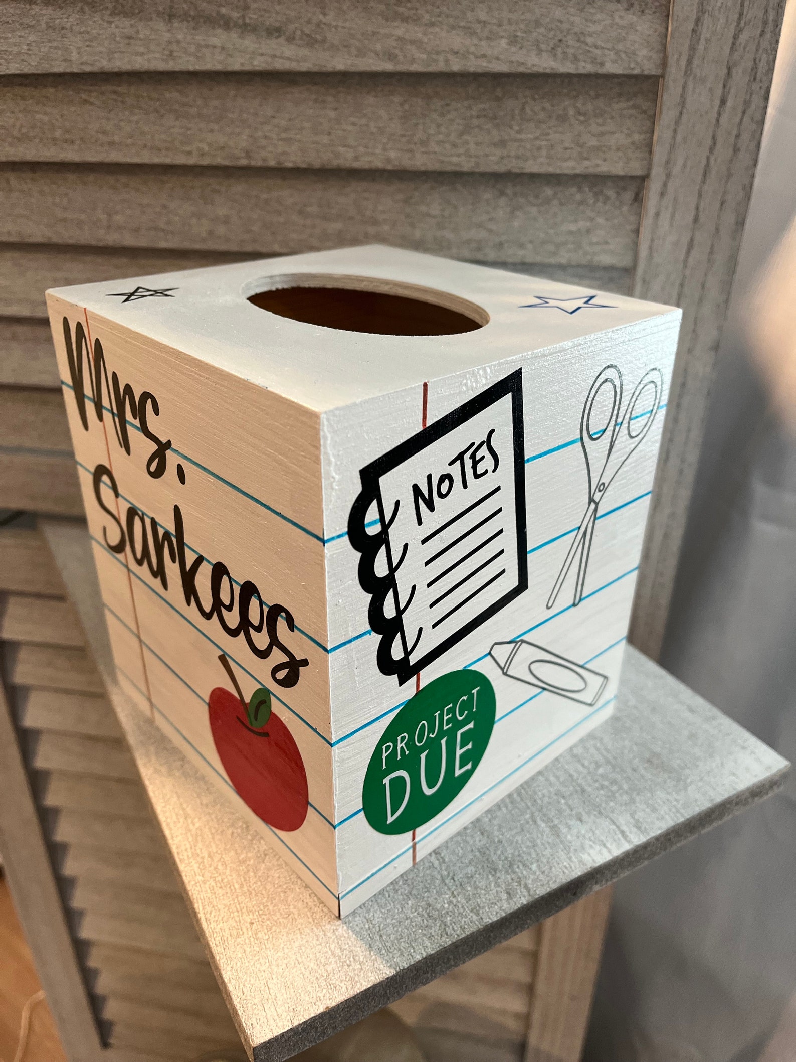 Wood Tissue Box Cover-teacher/therapist /nurse/hair Stylist/dance ...