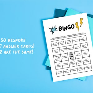 50 Kids Bingo Game Cards, Printable, Rainy Day Kids Games, Icebreaker ...
