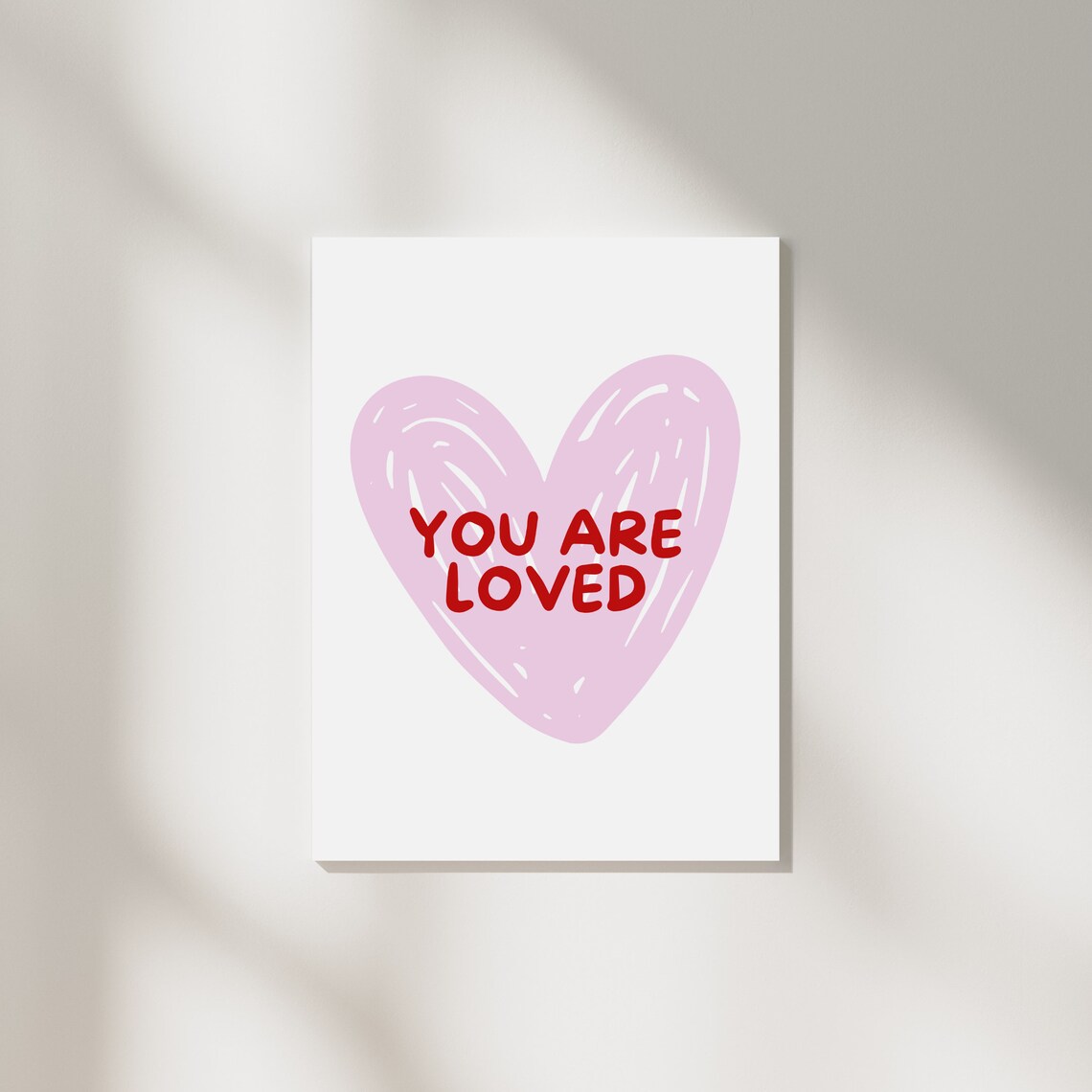 You Are Loved Poster, Positivity Quotes, Wall Art, Instant Download ...
