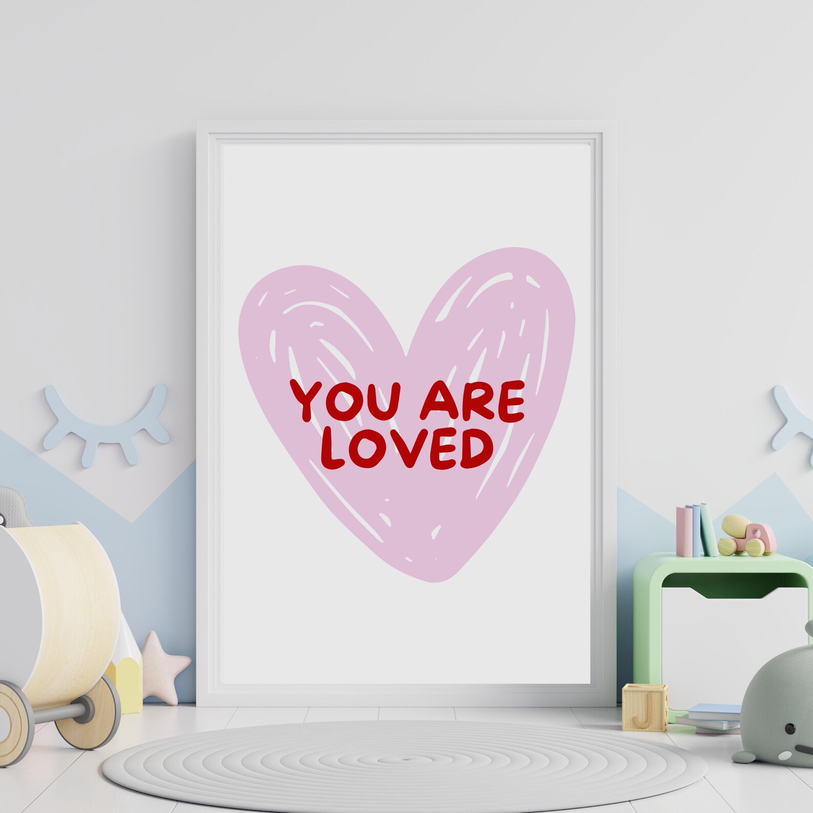 You Are Loved Poster, Positivity Quotes, Wall Art, Instant Download ...