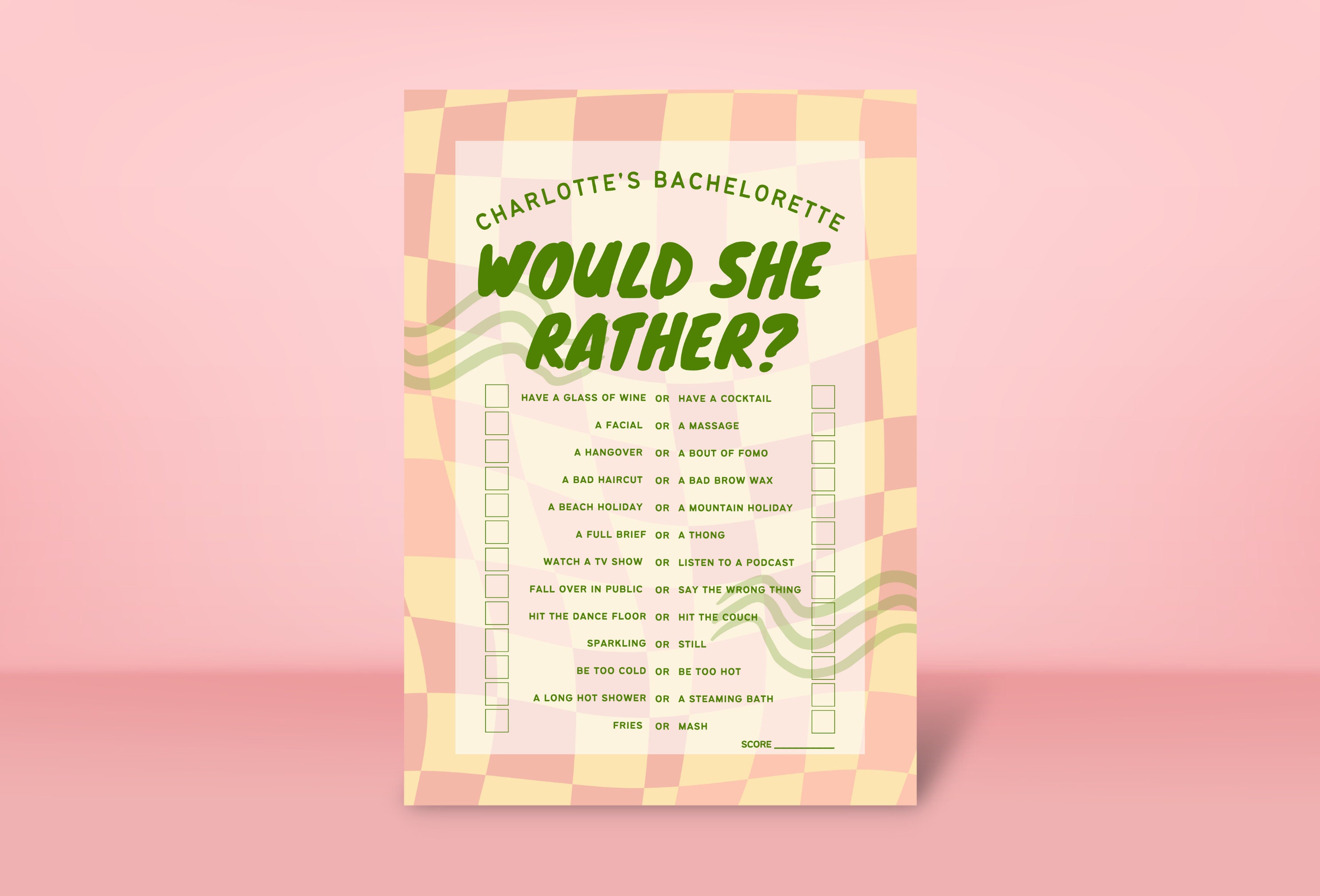 Would She Rather Game, Hen Party Game, Bridal Shower Games, Maximalist, Printable, Instant ...