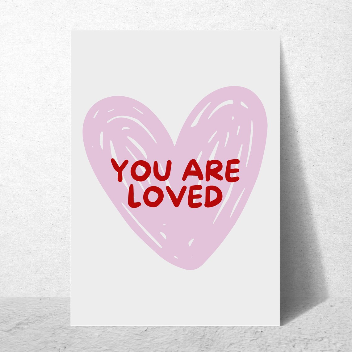 You Are Loved Poster, Positivity Quotes, Wall Art, Instant Download ...