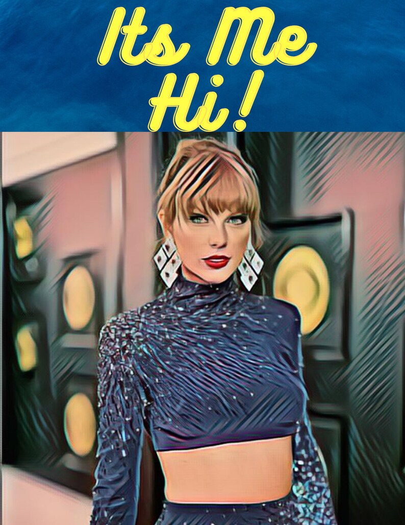 Taylor Swift Birthday Card Etsy