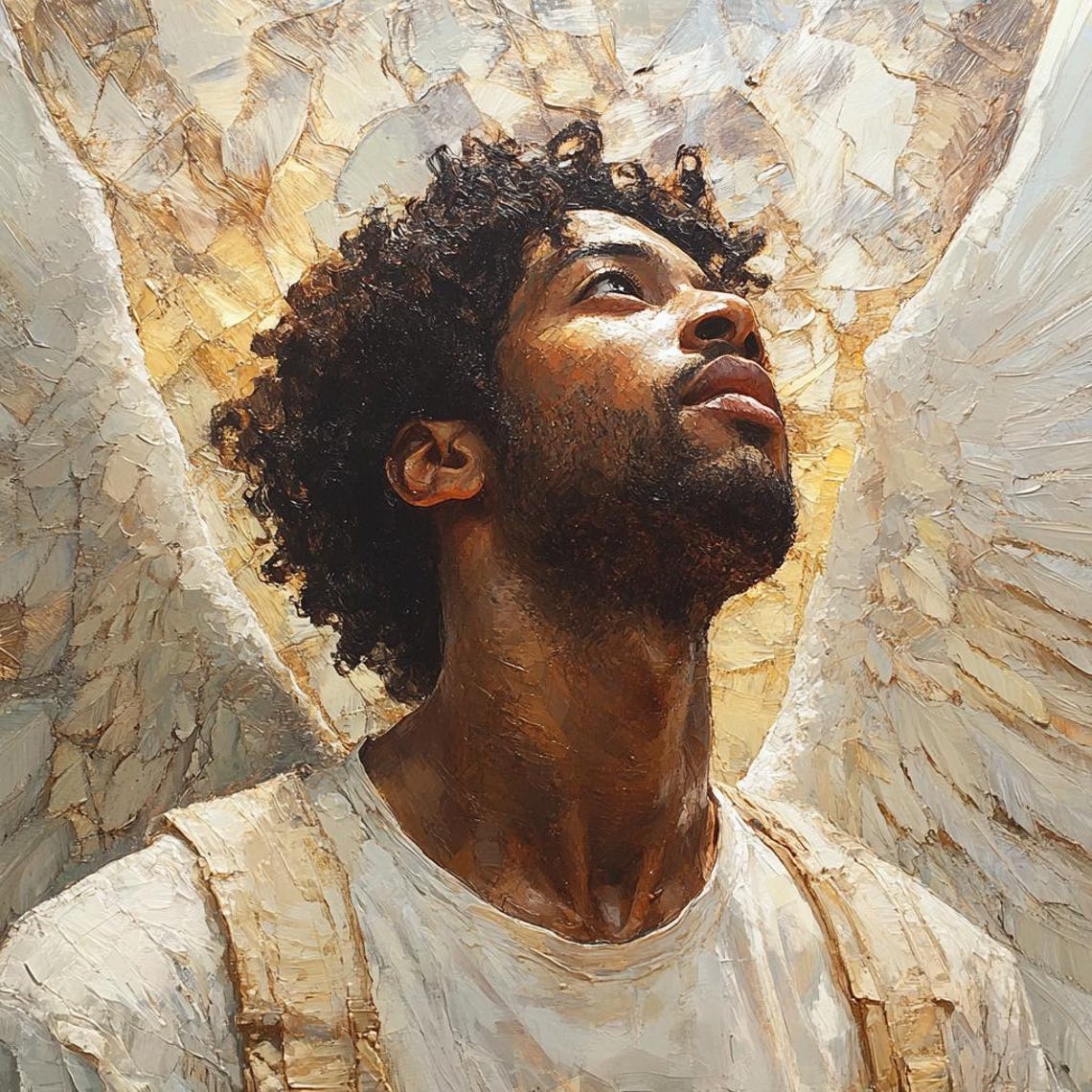 Angel Portrait Art Print: Handcrafted Spiritual Home Decor - Etsy
