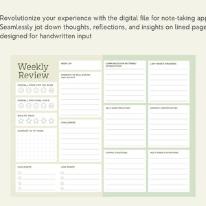 Digital Wellness Weekly Check-in | Printable Self-care Planner | Mental ...